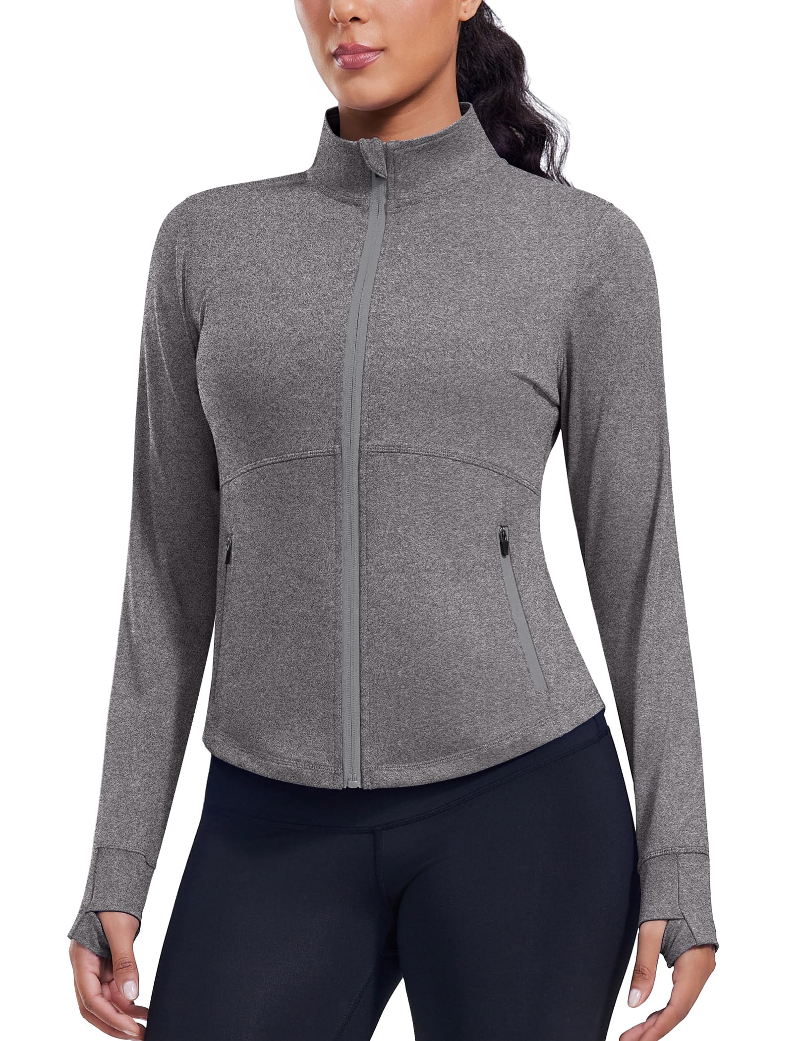 Comfy Slim Fit Cropped Workout Jacket – pinspark
